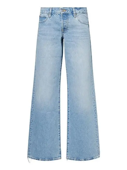 FRAME X Amelia Gray Wide-leg Denim Jeans - Dodger Offset Hem