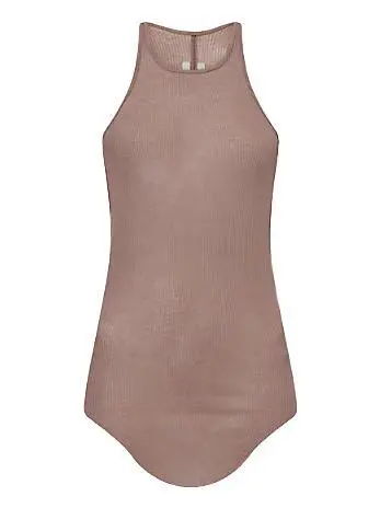 Rick Owens Ribbed Silk-blend Tank Top - Grape