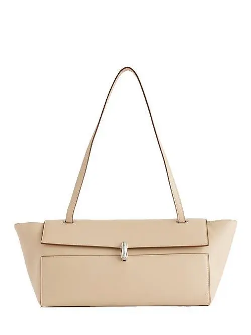 Savette Symmetry Trapeze Shoulder Bag - Bone