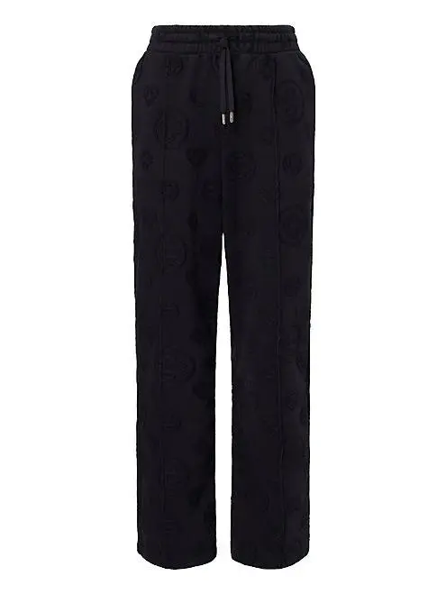 Casablanca Applique Monogram Cotton Jogging Bottoms - Black