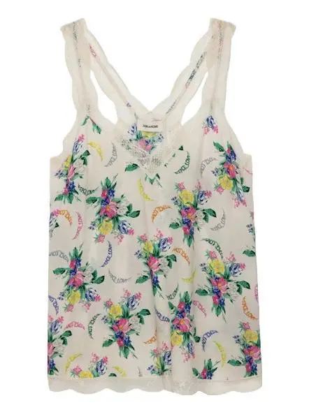 Zadig&Voltaire Floral Lace Camisole - Mastic
