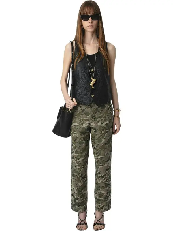 Zadig&Voltaire Pilote Camouflage Combat Pants - Grass