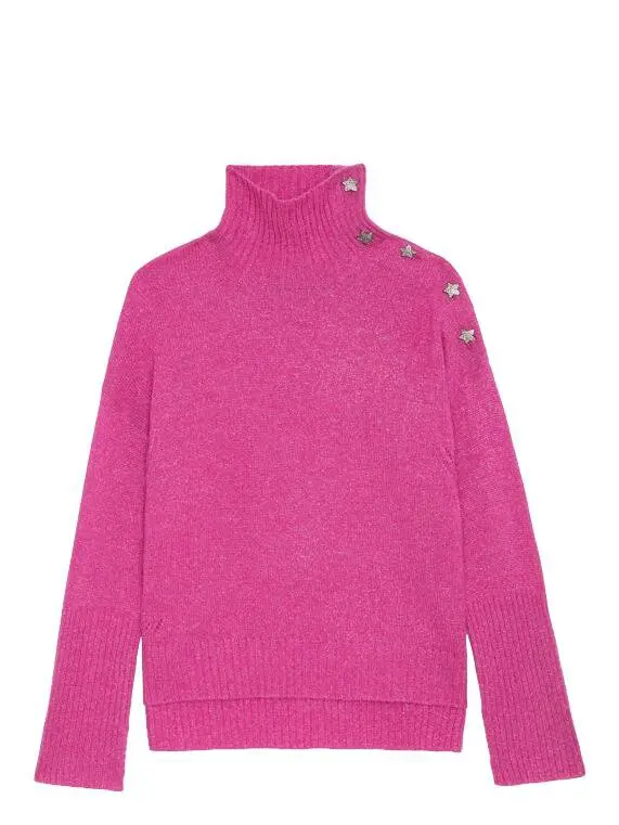 Zadig&Voltaire Alma Jewelled Cashmere Sweater - Clematis