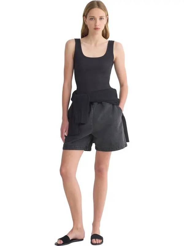 Everlane Pull-on Denim Shorts - Midnight