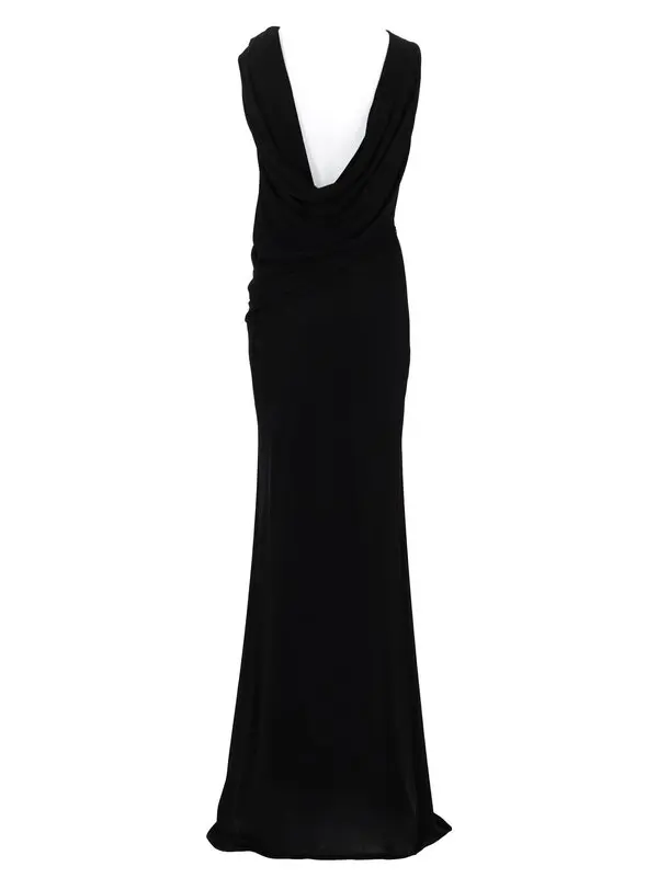 TOM FORD Draped Crêpe Evening Gown - Black