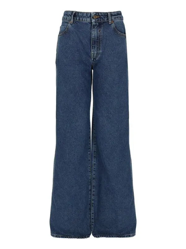Balmain Straight Leg Jeans - Denim