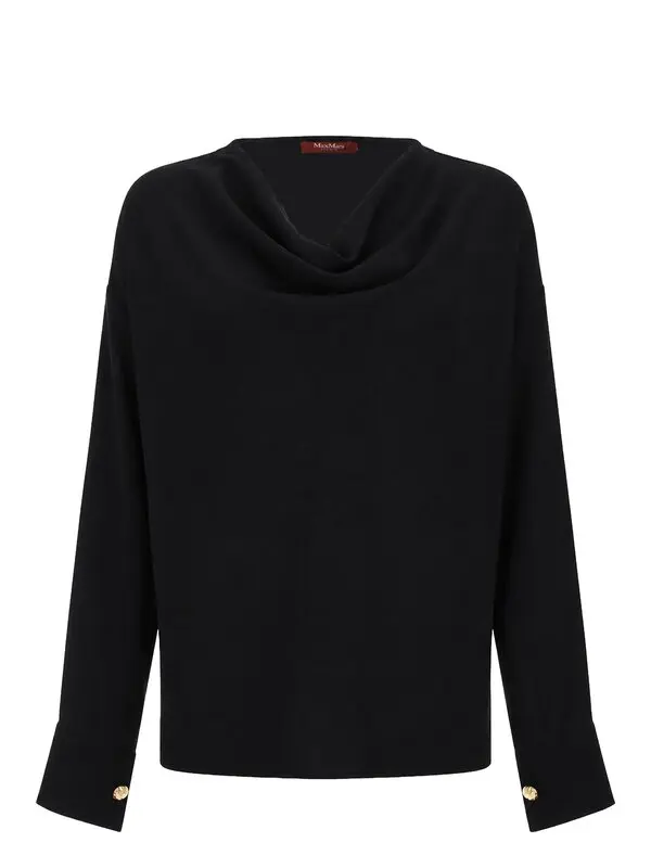 Max Mara Light Technical Cady Blouse - Black