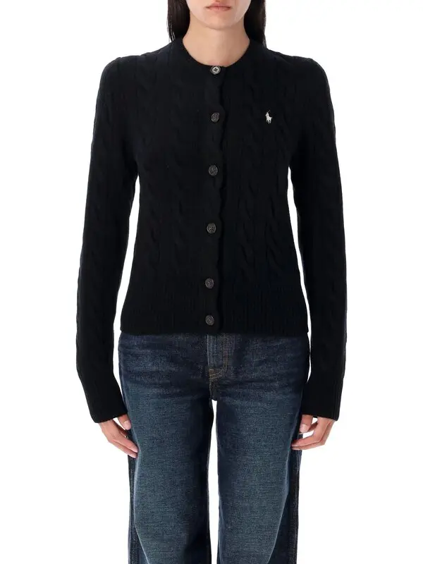 Polo Ralph Lauren Rib-knit Crewneck Sweater With Chest Embroidery - Nero