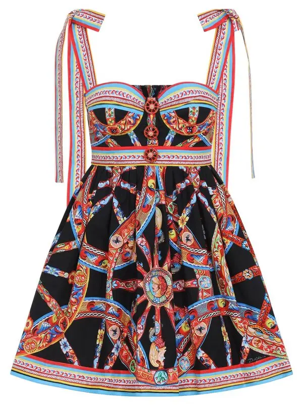 Dolce & Gabbana Carretto Print Mini Dress - Multicolour