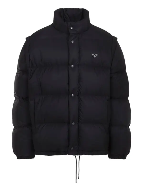 Prada Down Puffer Jacket In Polyamide - Black