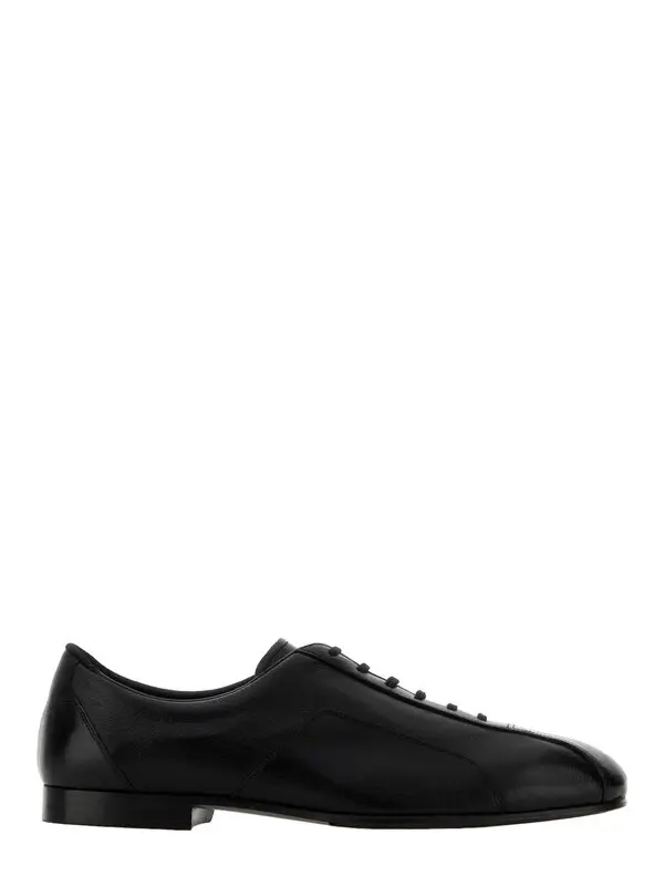 JIL SANDER Calf Leather Lace-up Shoes - Black