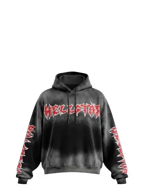 HELLSTAR Graffiti Stars Hoodie - Black/red