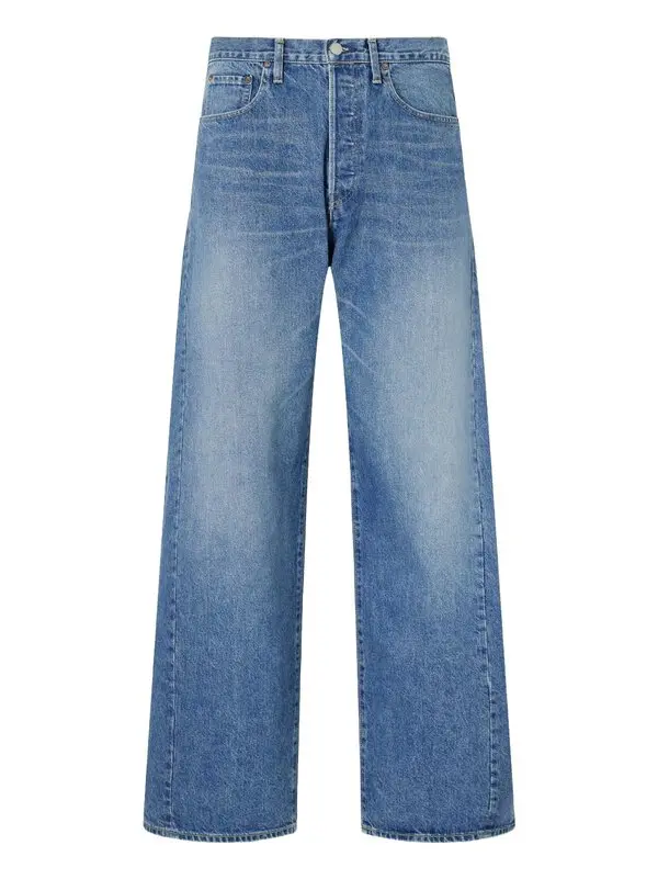 SSSTEIN Deformation Panelled Wide-leg Jeans - Blue