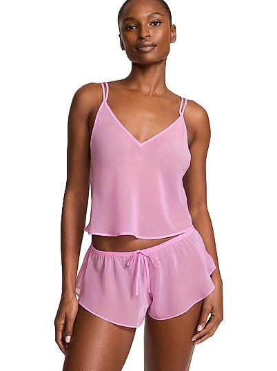 Victoria's Secret Sheer Chiffon Flutter Shorts - Pink