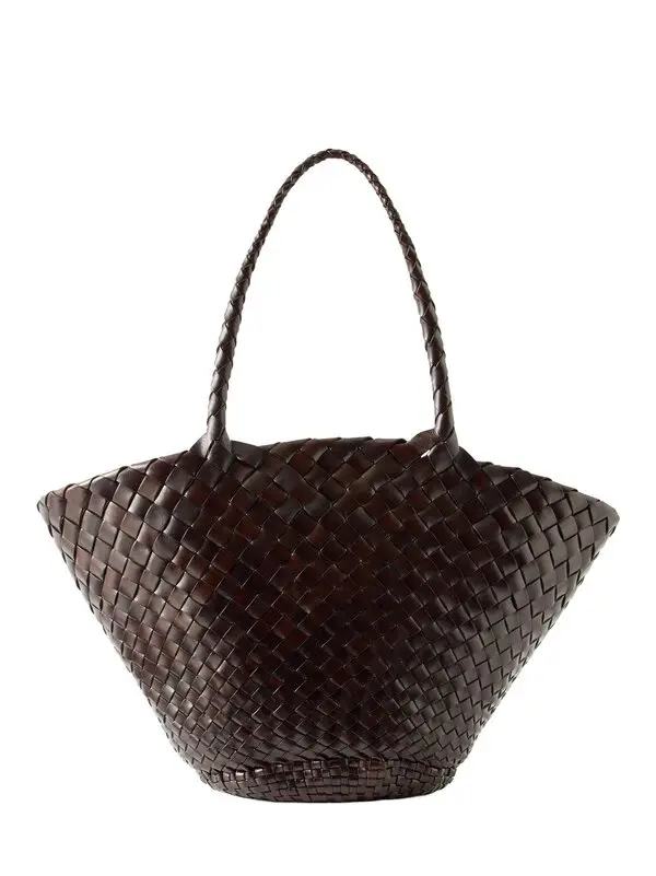 Dragon Diffusion Egola Woven Leather Tote - Brown