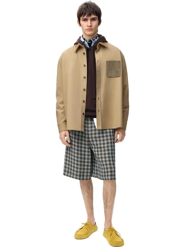 Loewe Overshirt In Cotton Canvas - Beige