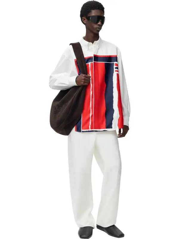 Loewe Shirt In Cotton - Red/multicolour
