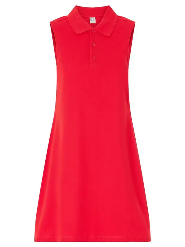 FLORE FLORE Sleeveless Mini Polo Dress - Red