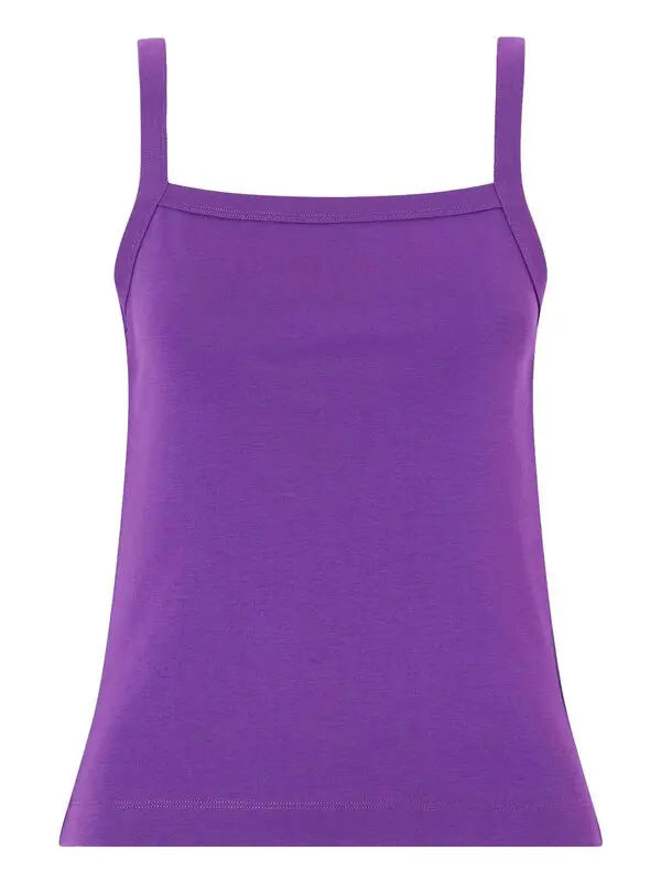 FLORE FLORE May Organic Cotton-jersey Tank - Purple