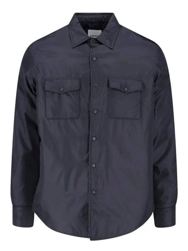 Aspesi Shirt Jacket Nylon - Black