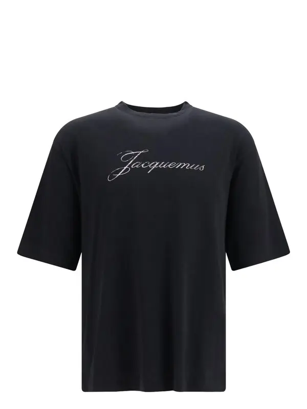 Jacquemus Cotton Logo T-shirt Ale - Black