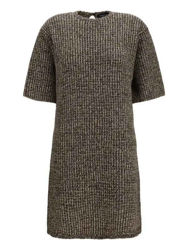 Fabiana Filippi Sequin-effect Tweed Dress - Brown