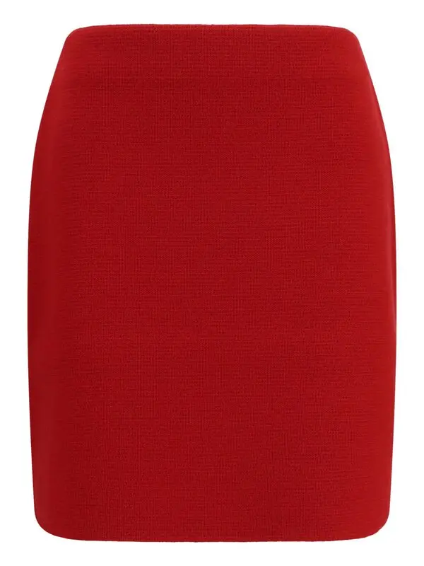Fabiana Filippi Monochrome Wool Skirt - Red