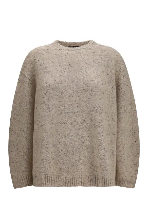 Fabiana Filippi Bouclé Yarn Sweater With Lurex - Beige