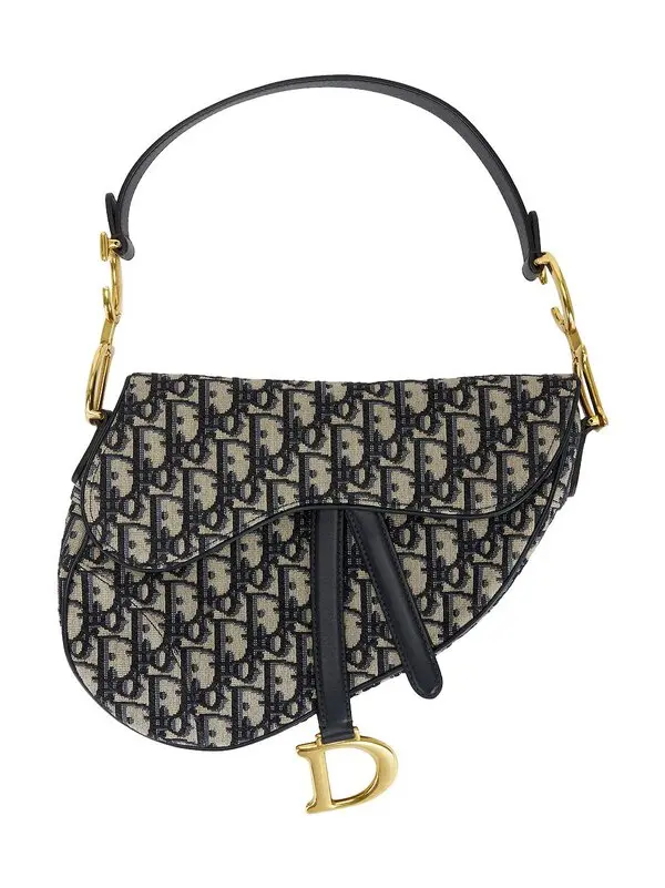 Dior Trotter Oblique Saddle Bag - Blue