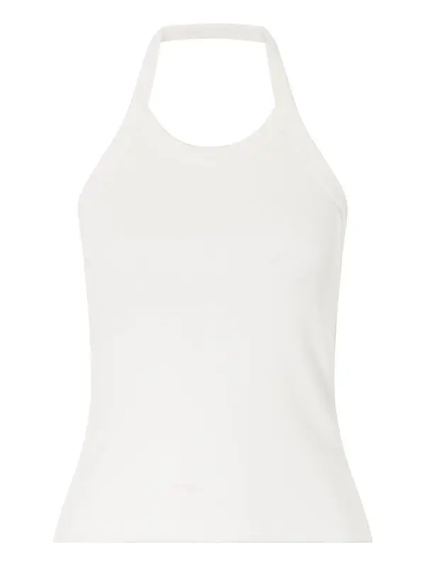 FLORE FLORE Angie Organic Cotton Halterneck Tank - White