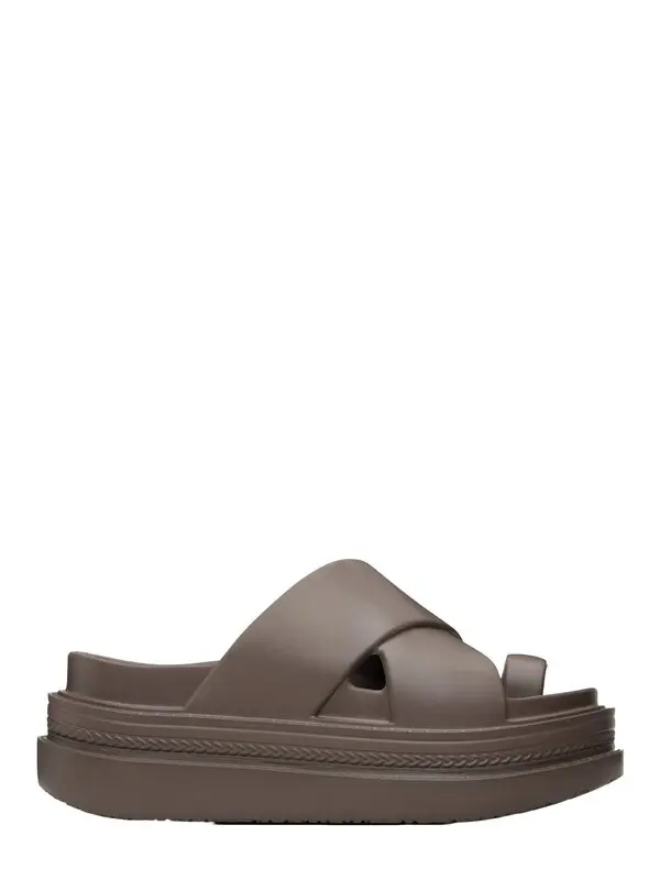 Sacai Slip-on Sandals With Criss-cross Detailing - Brown