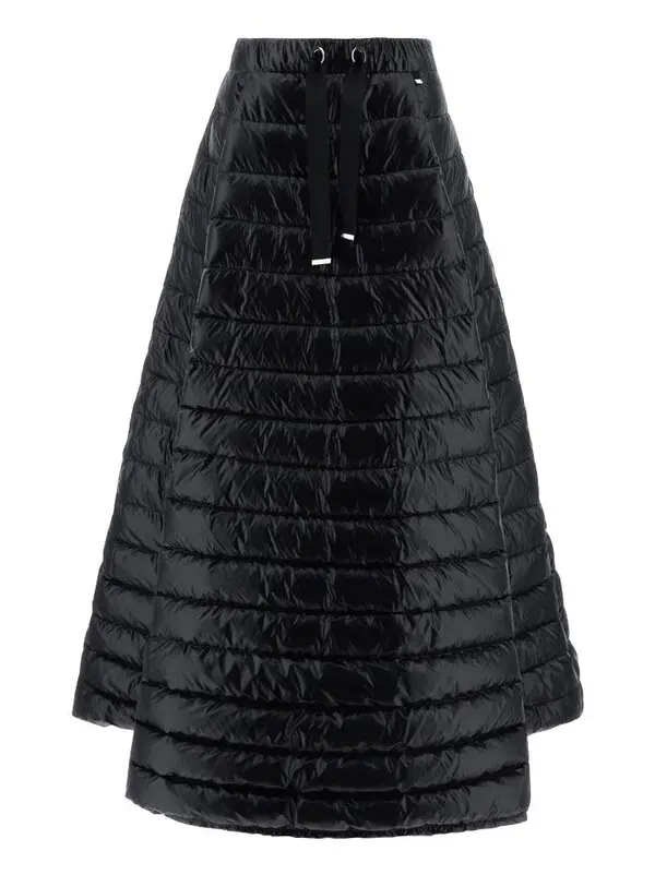 Herno Drawstring Padded Down Maxi Skirt - Black