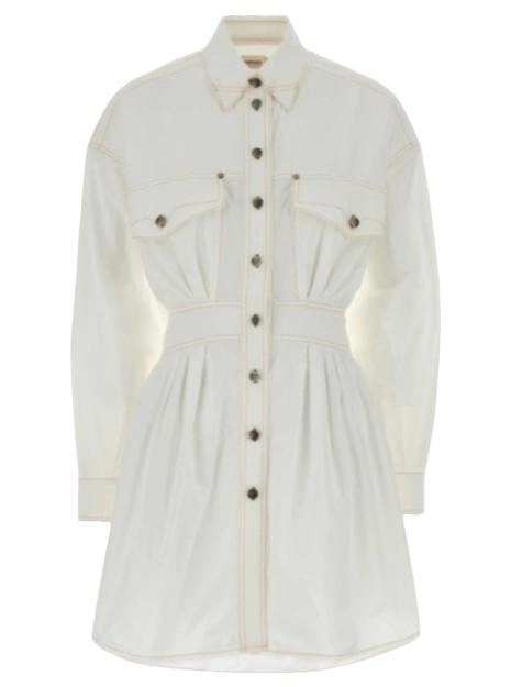 Versace Contrast Stitch Shirt Mini Dress - No