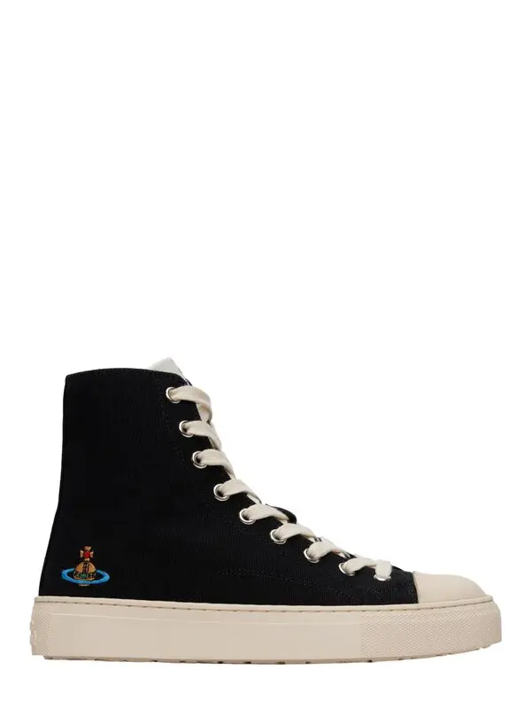 VIVIENNE WESTWOOD Orb Embroidered High-top Sneakers - Black