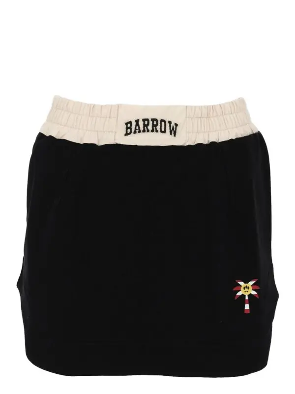 BARROW Logo Detail Sweat Skirt - Black