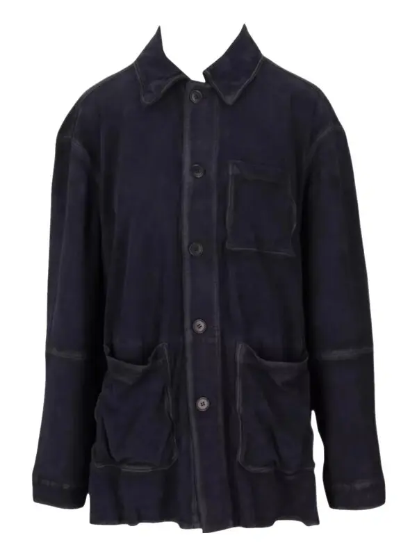 P.a.r.o.s.h Long Sleeve Collared Jacket - Blue