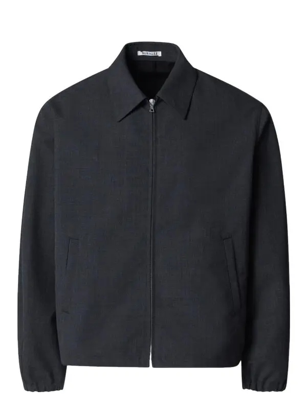 Auralee Zip Front Jacket - Grey