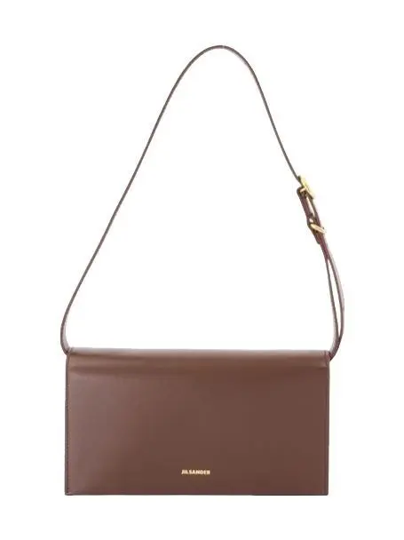 JIL SANDER All Day Leather Crossbody Bag - Brown