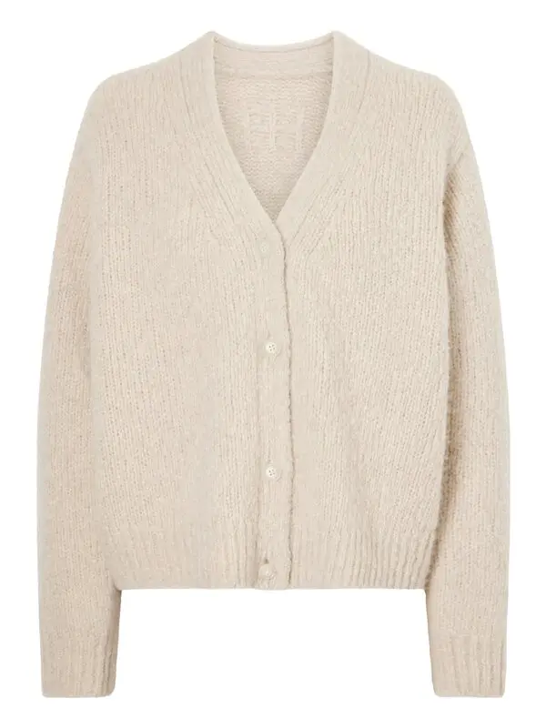 NILI LOTAN Lorana Wool And Cashmere-blend Cardigan - Neutrals
