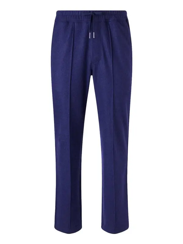 TOM FORD Straight-leg Pintucked Cashmere Sweatpants - Blue