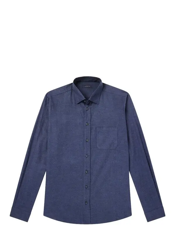 Sease Cotton-flannel Shirt - Blue