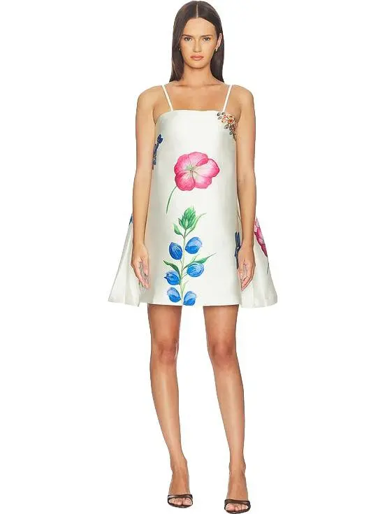 LA FUORI Sapphire Garden Mini Dress - Printed