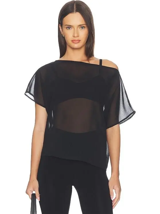 SNDYS. Karmi Sheer Top - Black