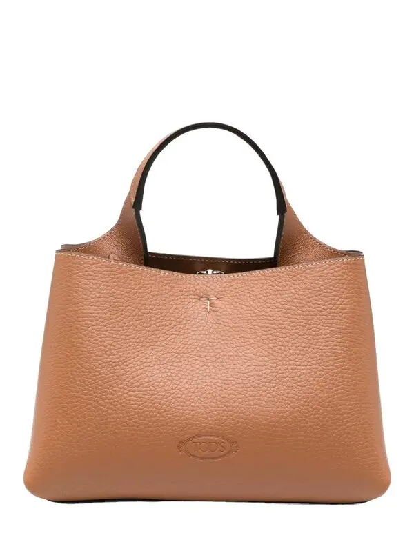 TOD'S T Timeless Micro Leather Handbag - Brown
