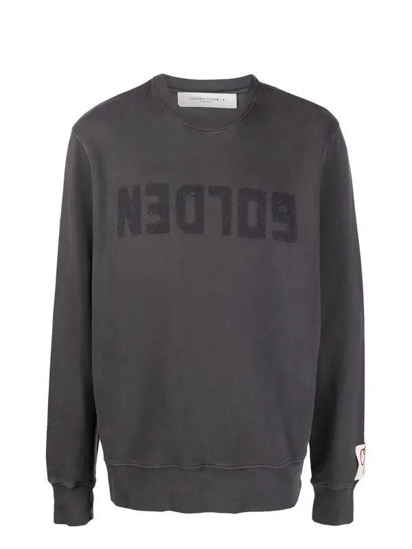 GOLDEN GOOSE Logo Cotton Sweatshirt - Grey