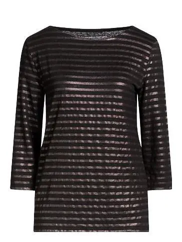 Majestic Filatures Striped 3/4 Sleeve Jersey T-shirt - Black