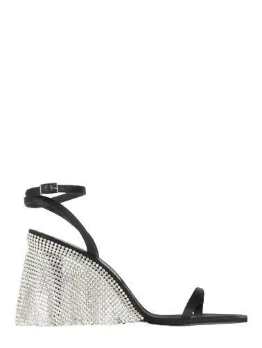 KATE CATE® Embellished Square Toe Stiletto Sandals - Black