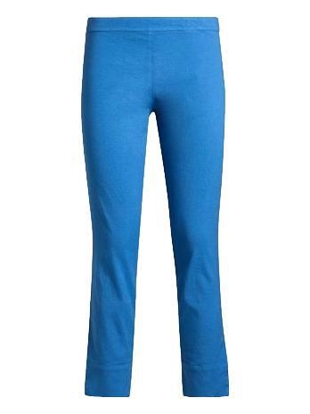 120% Lino Linen Blend Tapered Cropped Pants - Azure
