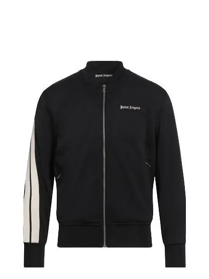 Palm Angels Two-tone Zip-up Sweatshirt - Black