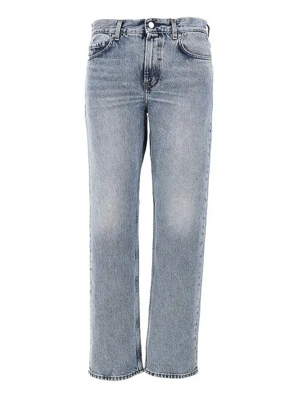 TOTEME Vintage Wash Straight Leg Organic Cotton Jeans - Blue